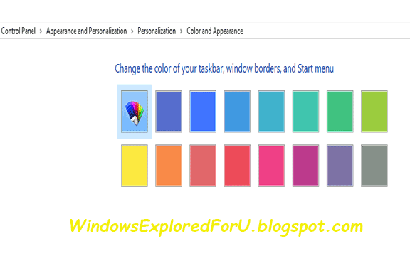 Logeshwaran.org: Shortcut for window color and appearance in windows 10