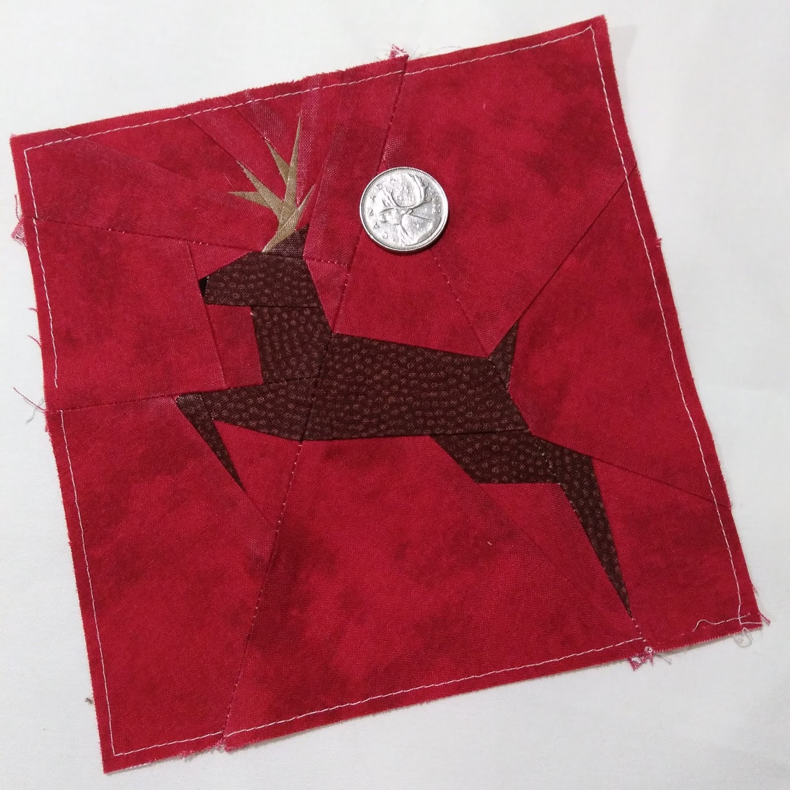 Canuck Quilter: Reindeer block