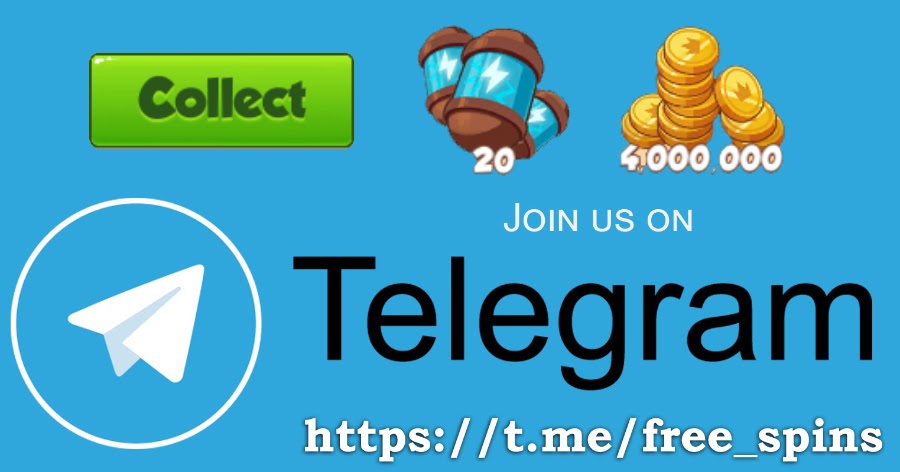 Coin Master free spins and coins from Telegram Channel