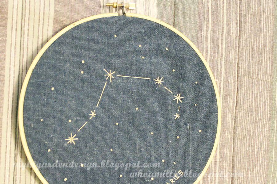 Whoa Millie!: constellation embroidery