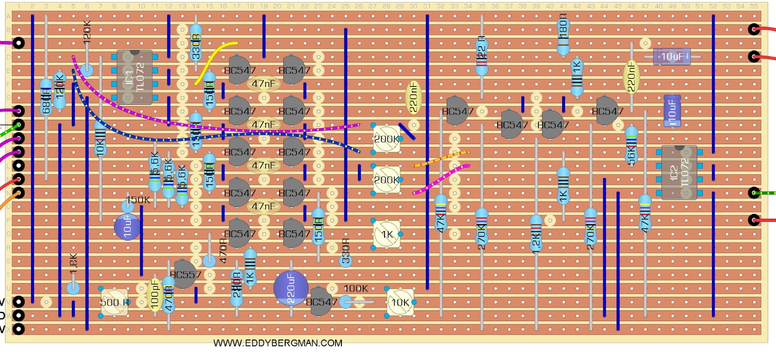 Eddy Bergman.com: Synthesizer Build part-7: THE MOOG LADDER FILTER.