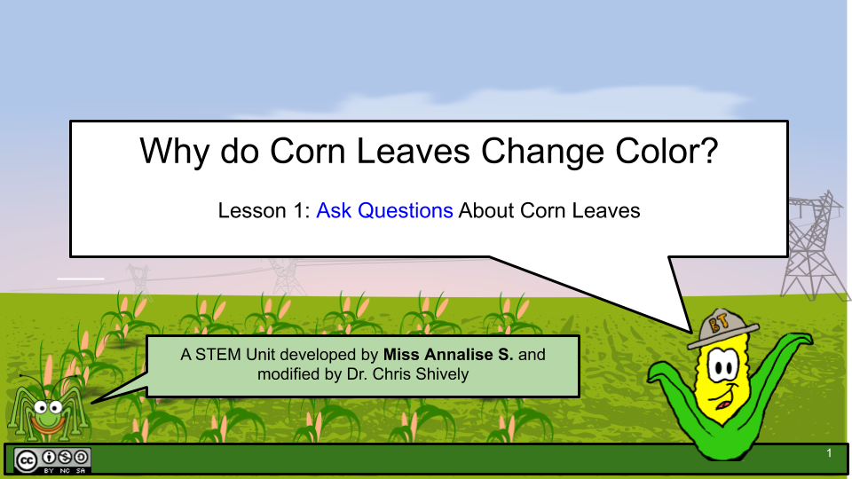 Dr. Chris Shively: OER Science Units