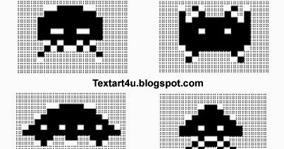 Space Invaders Copy Paste ASCII Text Art | Cool ASCII Text Art 4 U