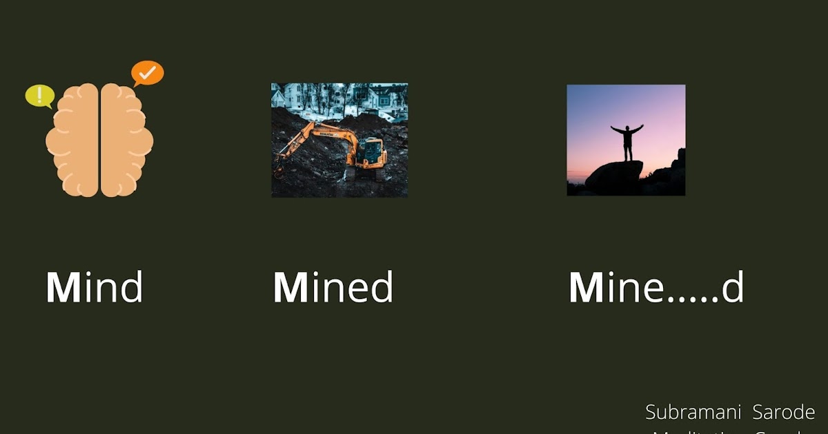 Sarode's blog: MIND - MINED - MINE...D