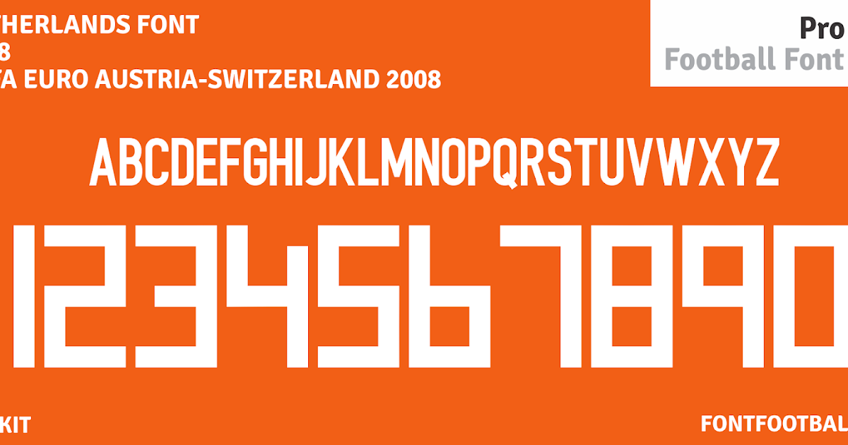 Netherlands Euro 2008 Font