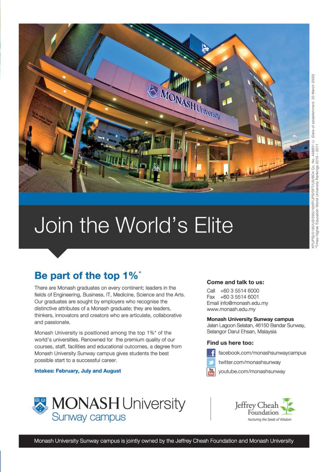 IEM YES KL: Advertisement by Monash University