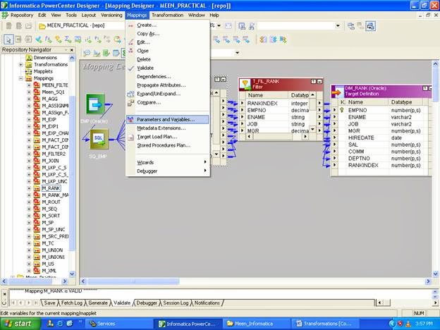 Mapping Parameter In Informatica ~ Datawarehouse Architect