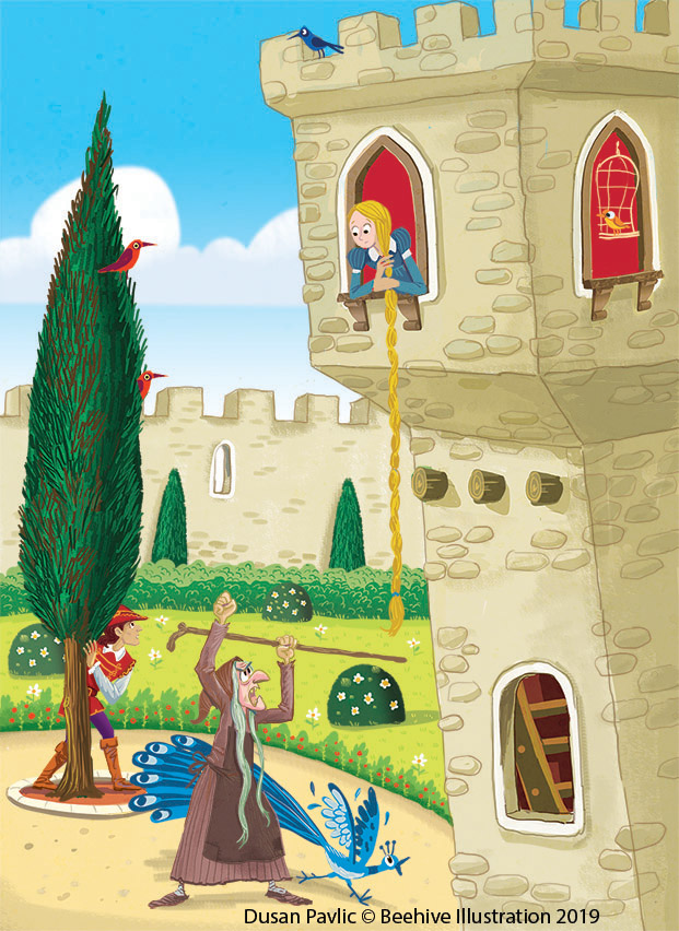 Dusan Pavlic's Illustrations: Rapunzel# Beehive Illustration