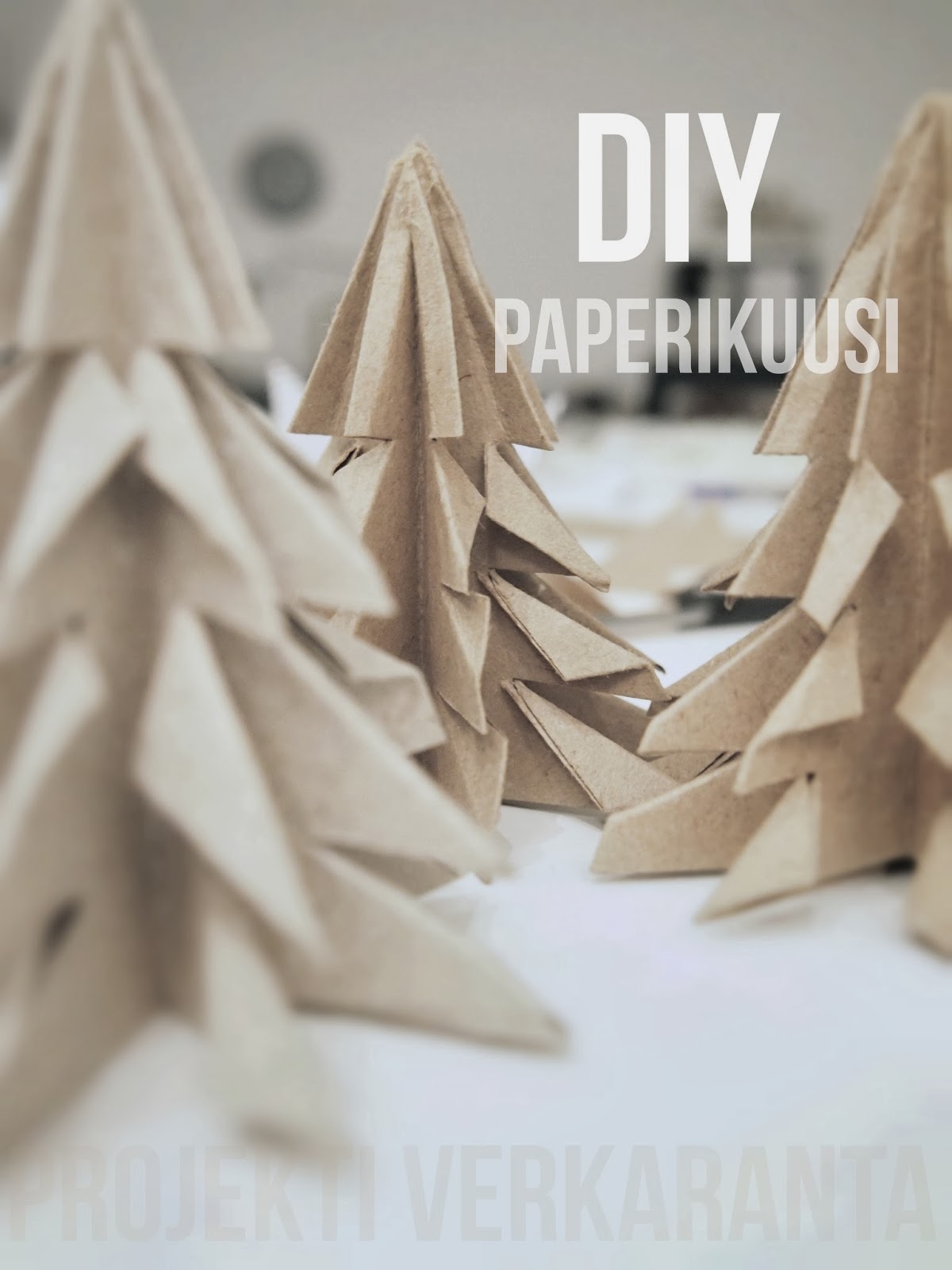 DIY // KUUSI ORIGAMI JOULUPÖYTÄÄN | oblik.