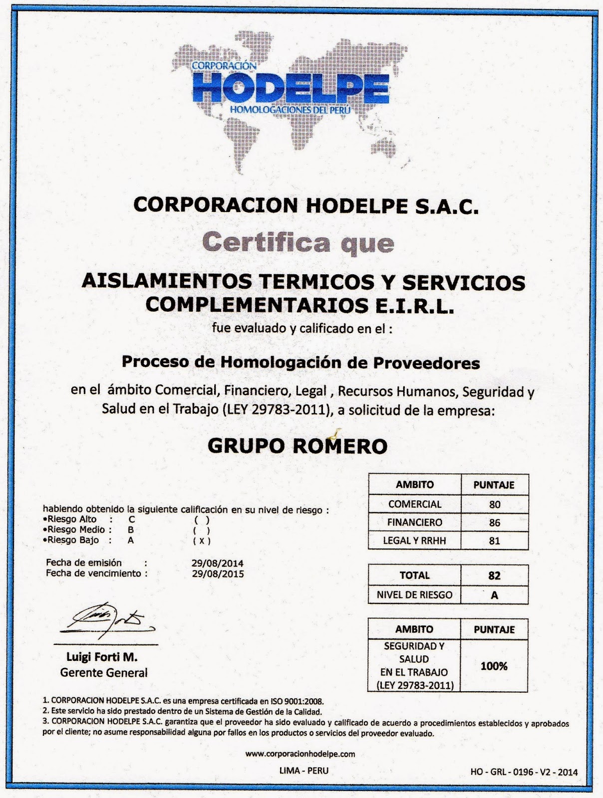 AISLAM | AISLAMIENTOS TÉRMICOS Y ACÚSTICOS: CERTIFICADO SEGURIDAD Y ...