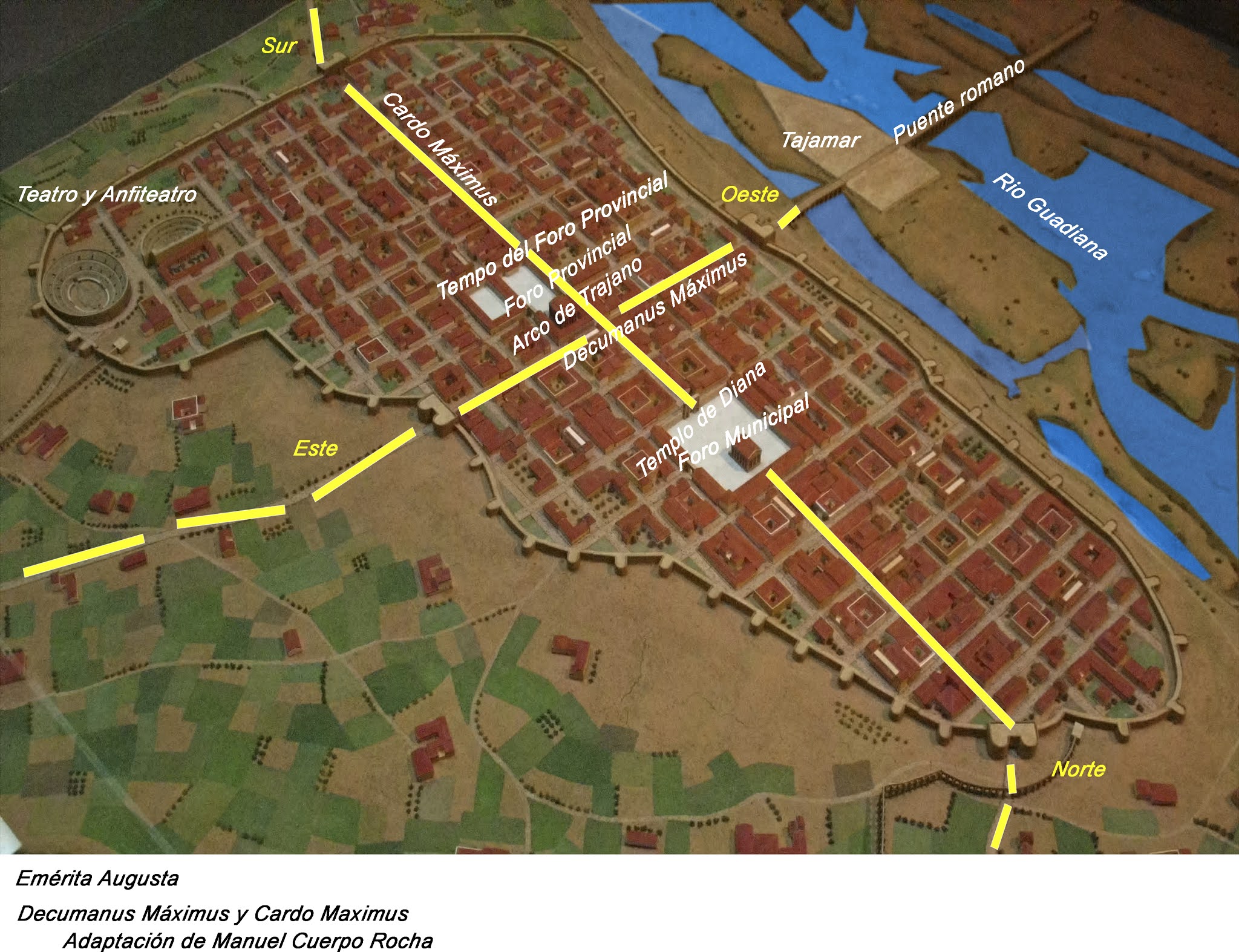 MÉRIDA Y SUS MONUMENTOS.: DECUMANUS MAXIMUS Y CARDO MAXIMUS.