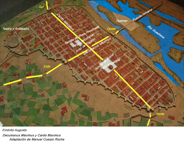 MÉRIDA Y SUS MONUMENTOS.: DECUMANUS MAXIMUS Y CARDO MAXIMUS.