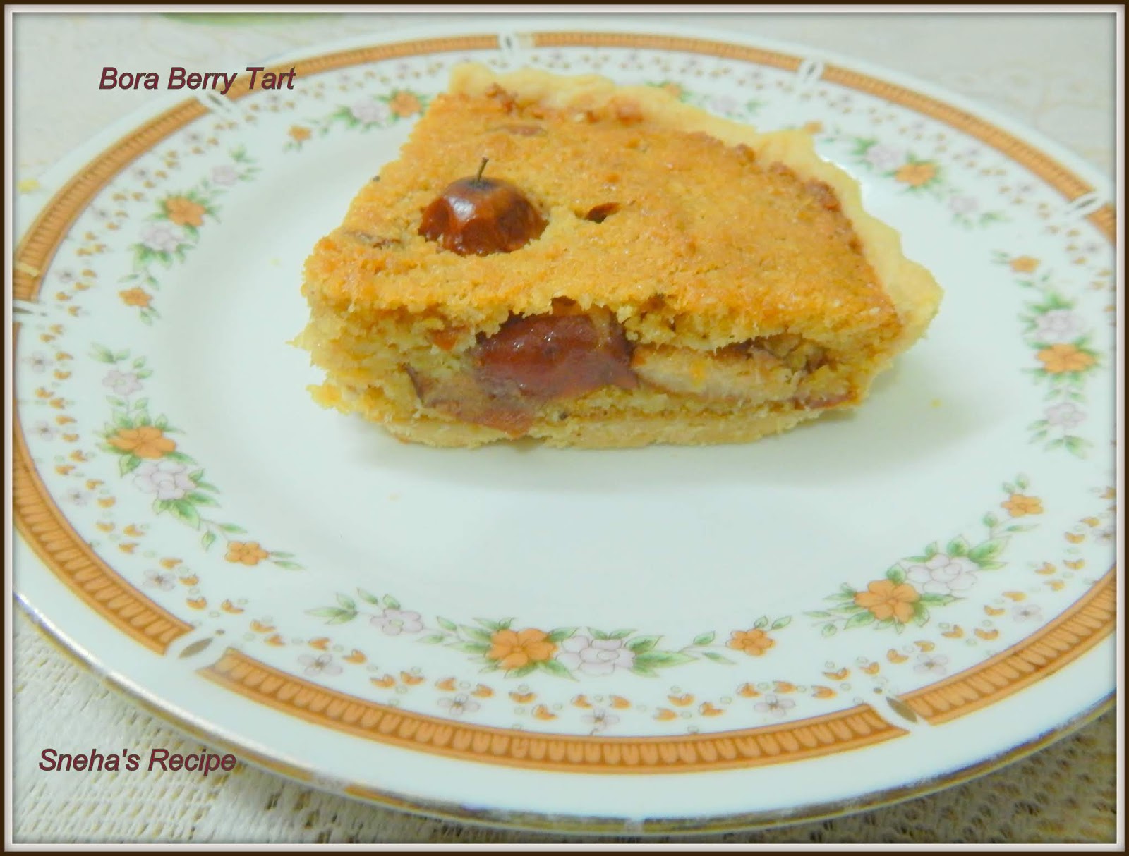 Bora Berry Tart#BakingBloggers - Sneha's Recipe