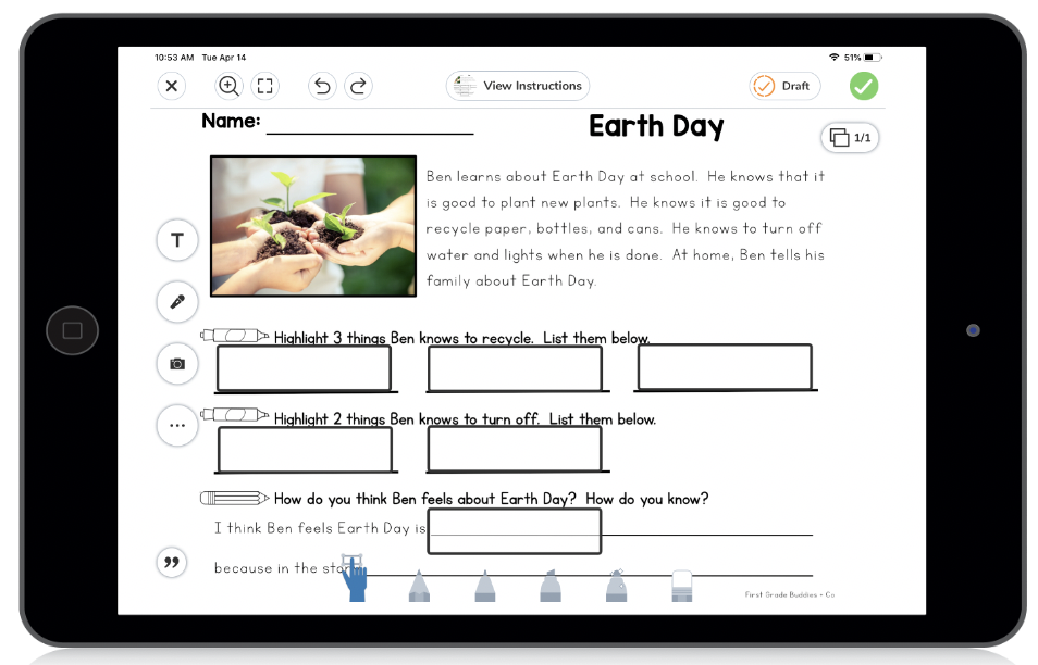 Using Resources Digitally for Distance Learning | First Grade Buddies