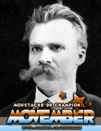 Les Sketcheurs Cosmiques: Nietzsche - Moustache de champion Movember