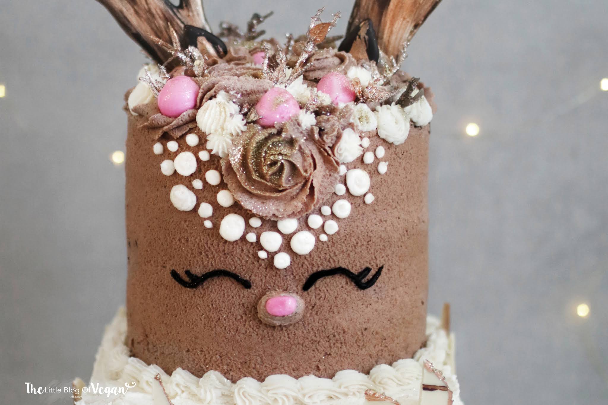 Woodland Deer Biscoff Cake - The Little Blog Of Vegan
