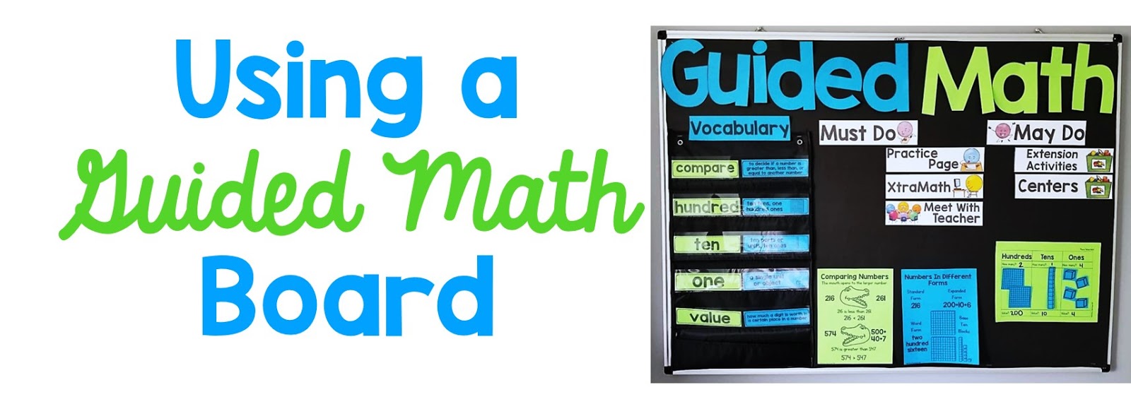 Using a Guided Math Board - Thrifty in Third Grade