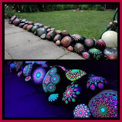 DIY And Household Tips: Neon Painted Rocks That Glow In The Dark
