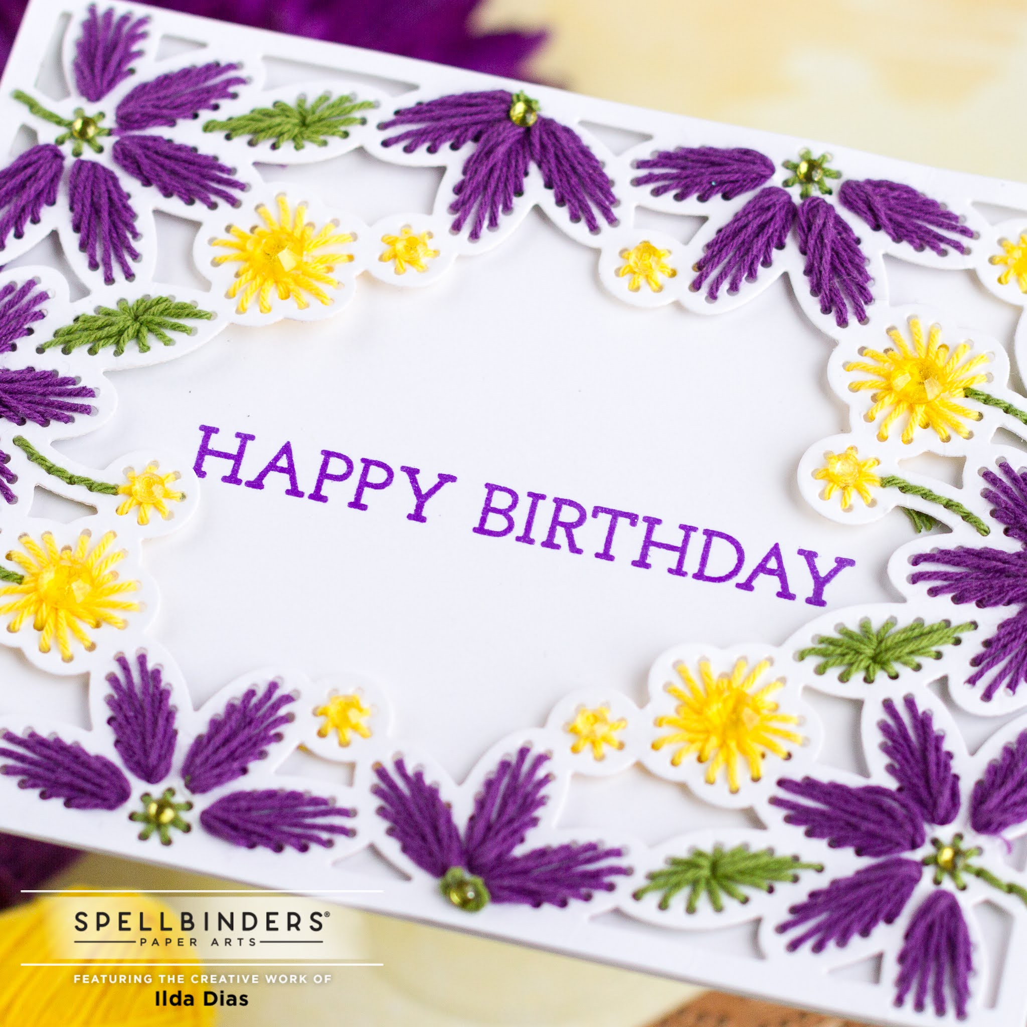 I Love Doing All Things Crafty: Stitched Card Front, Border & Flower ...