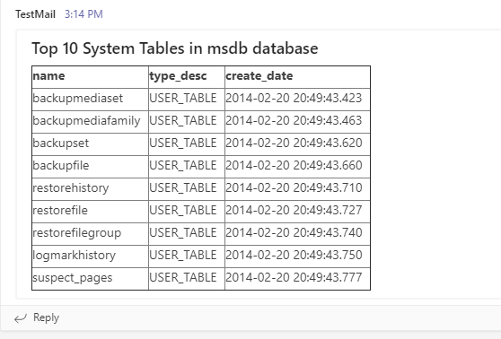 Send SQL Results to MS Teams Using Python