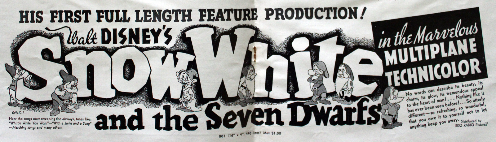 Filmic Light - Snow White Archive: 1938 RKO Snow White Pressbook (part II)