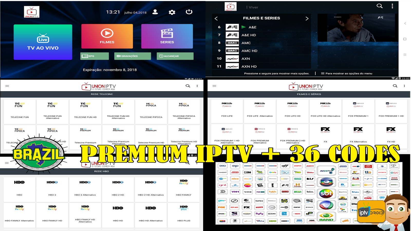 UNION IPTV : WATCH PREMIUM CHANNELS + 36 CODES - IPTV DROID