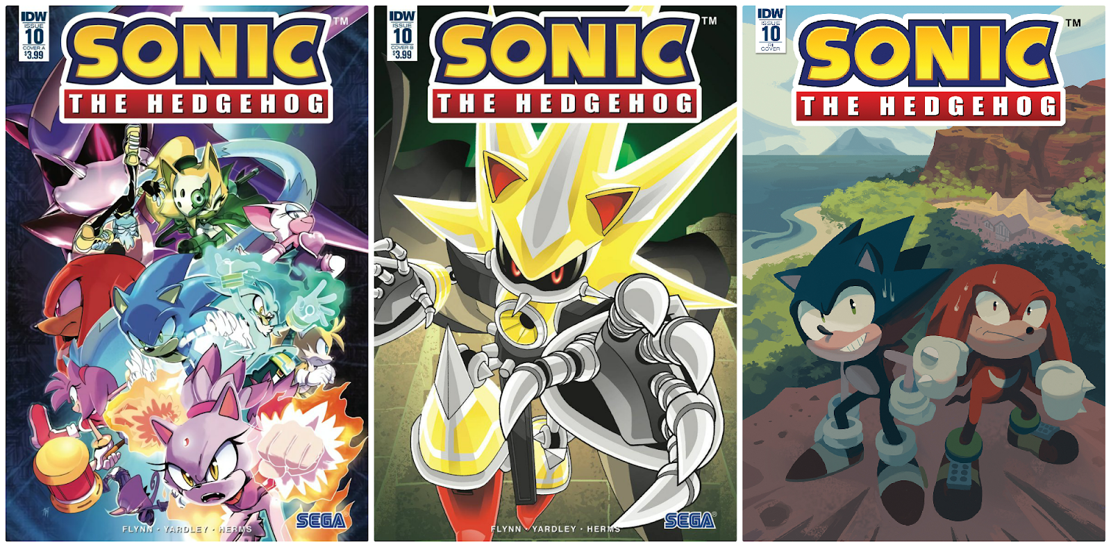 REVELADAS TODAS LAS PORTADAS DE LA ENTREGA #10 DE LOS COMICS DE SONIC ...