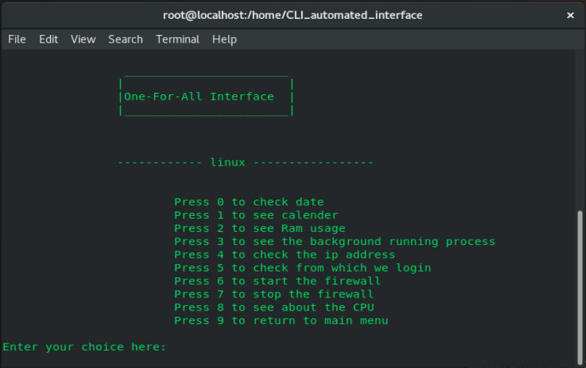 Automation Using Python Menu-Driven Program