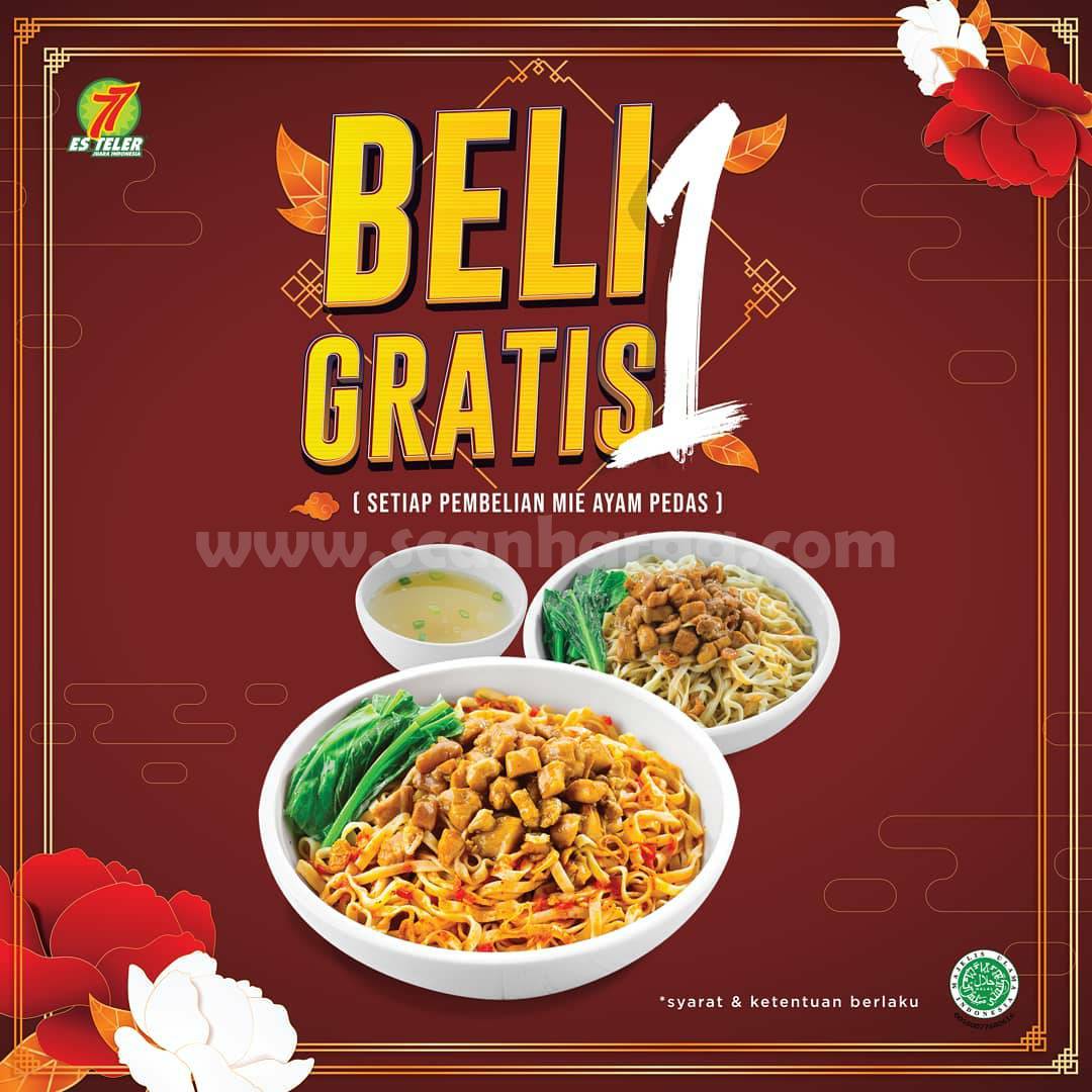 Promo ES TELER 77 BELI 1 GRATIS 1! setiap pembelian Mie Ayam Pedas ...