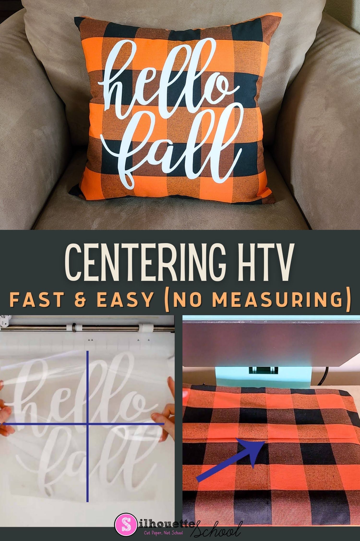 How to Perfectly Center HTV on a Pillow (Easy First HTV Project ...