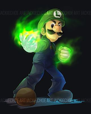 Kami's Library Thoughts: Fan Art Friday: Luigi