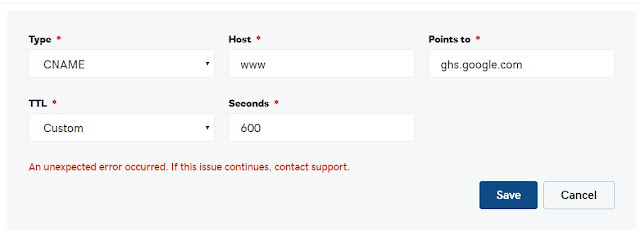 An unexpected error occurred. If this issue continues, contact support ...