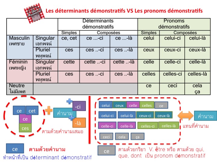 ChezMadameb: Apprendre le français: มารู้จัก les déterminants ...