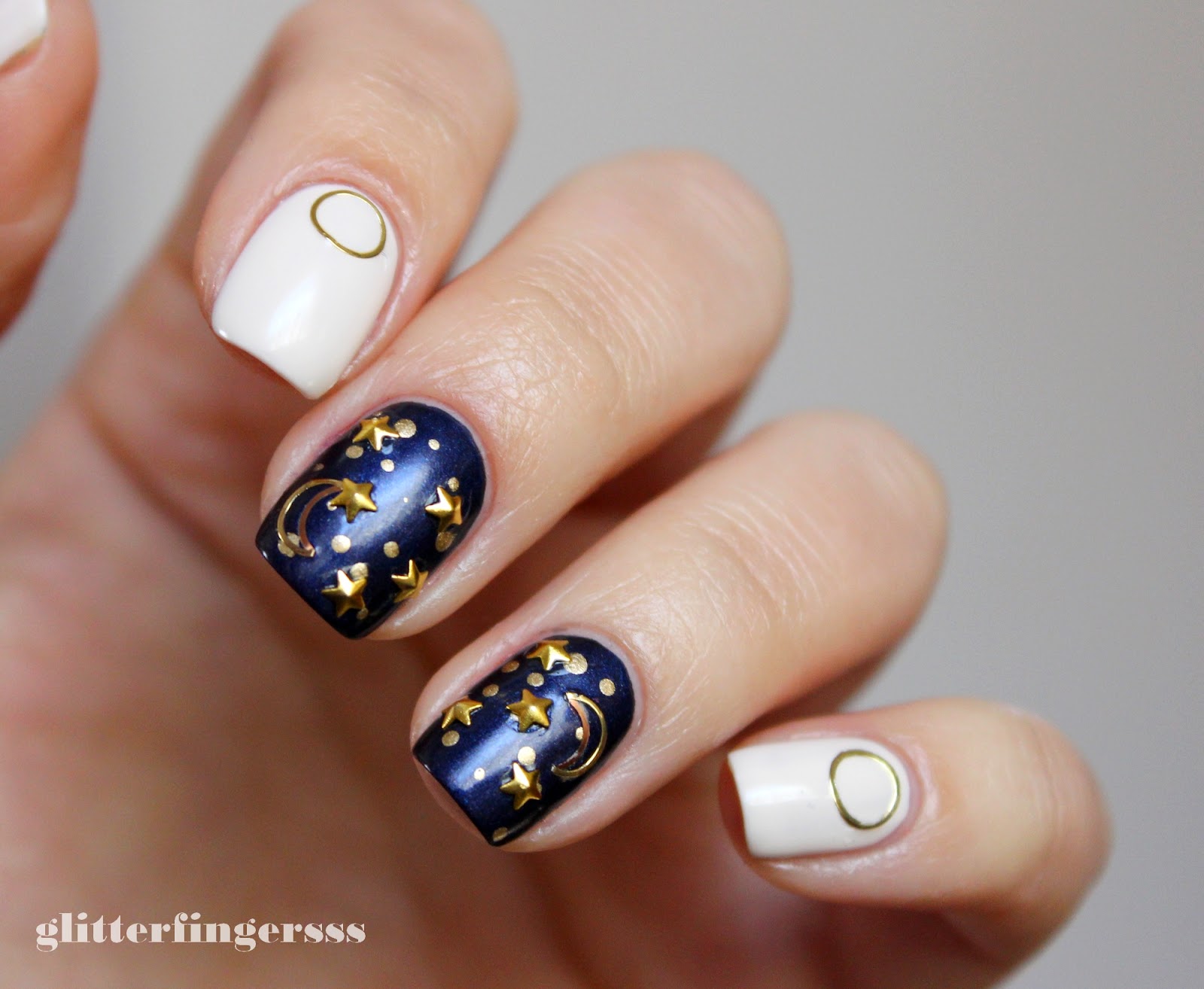 NAIL ART | Day & Night ~ Glitterfingersss in english