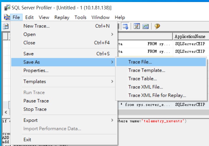 Brad Chen's Developer Blog: 使用 SQL Server Profiler 檢視和分析追蹤
