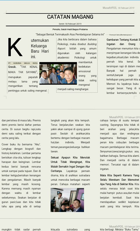 Contoh "Koran Harian"