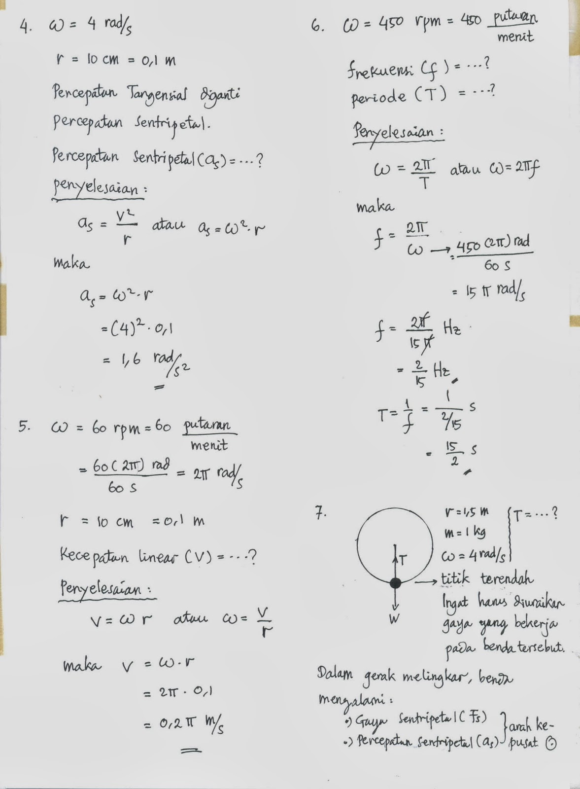 Modern Physics: Pembahasan Soal Gerak Melingkar Kelas X Modern Physics: Pembahasan Soal Gerak Melingkar Kelas X