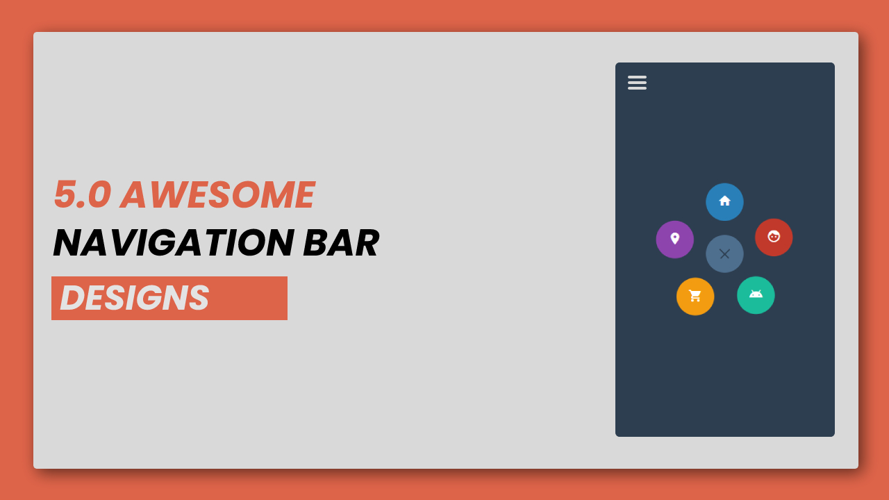 5 Awesome Navigation Bar Design | RUSTCODE