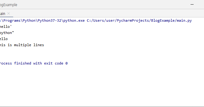 Python String Literal Declaration