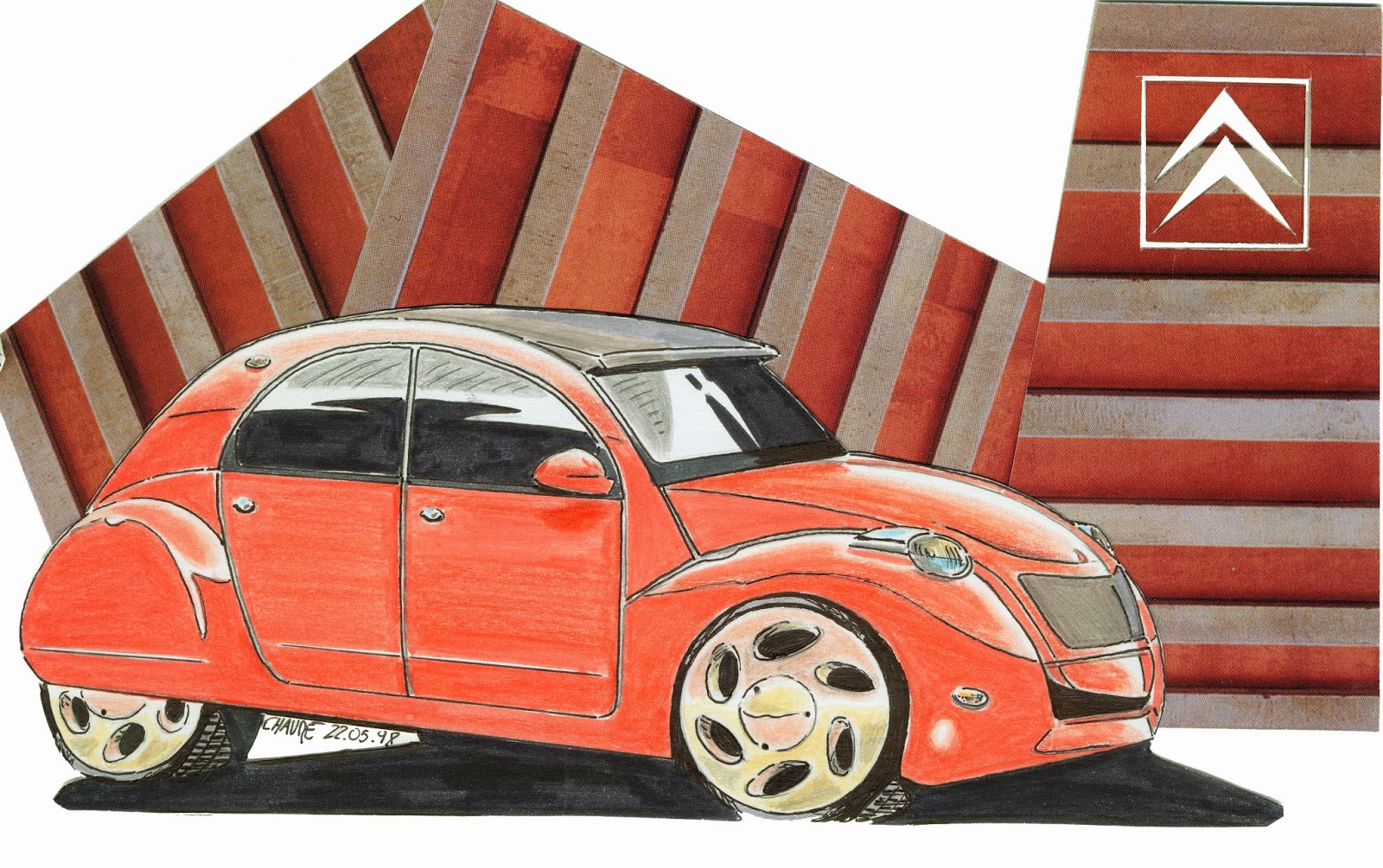 benoît's auto sketch: Dérivés de Citroën 2CV / Derivatives Citroën 2CV