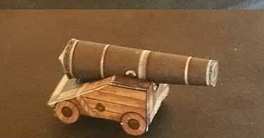 Royal Navy Cannon Papercraft | Paperized Crafts