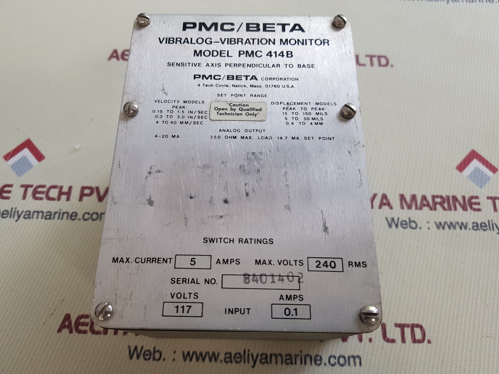 PMC/BETA PMC 414B VIBRALOG-VIBRATION MONITOR - Aeliya Marine