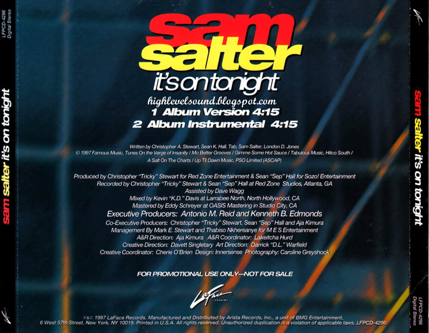 highest level of music: Sam Salter - It's On Tonight-(Promo_CDS)-1997-hlm