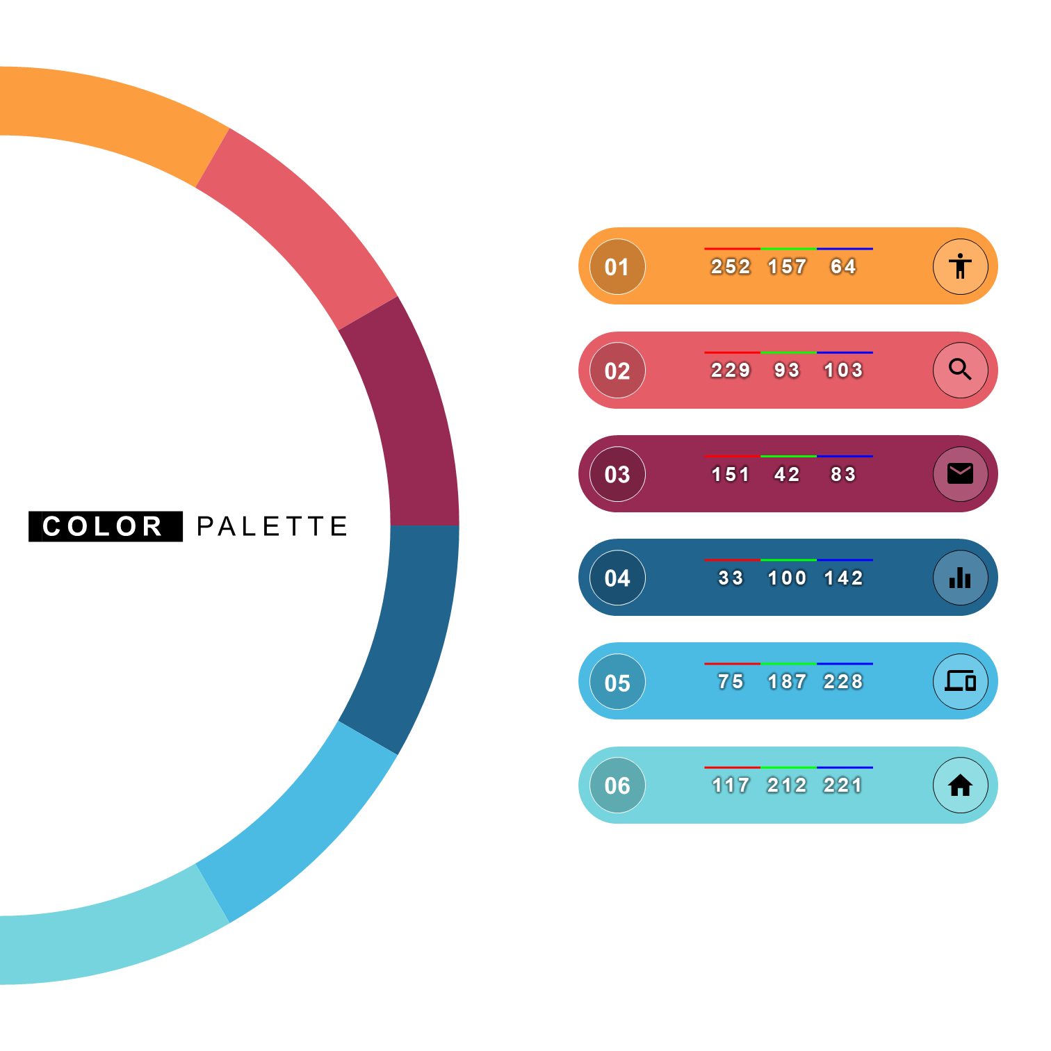 Color Palette 009 - PowerPoint Free