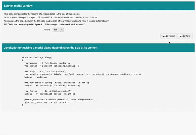 About Oracle: Plug-in for resizing modal dialogs About Oracle: Plug-in for resizing modal dialogs