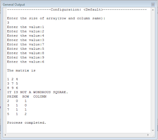 Programming : Wondrous Square..