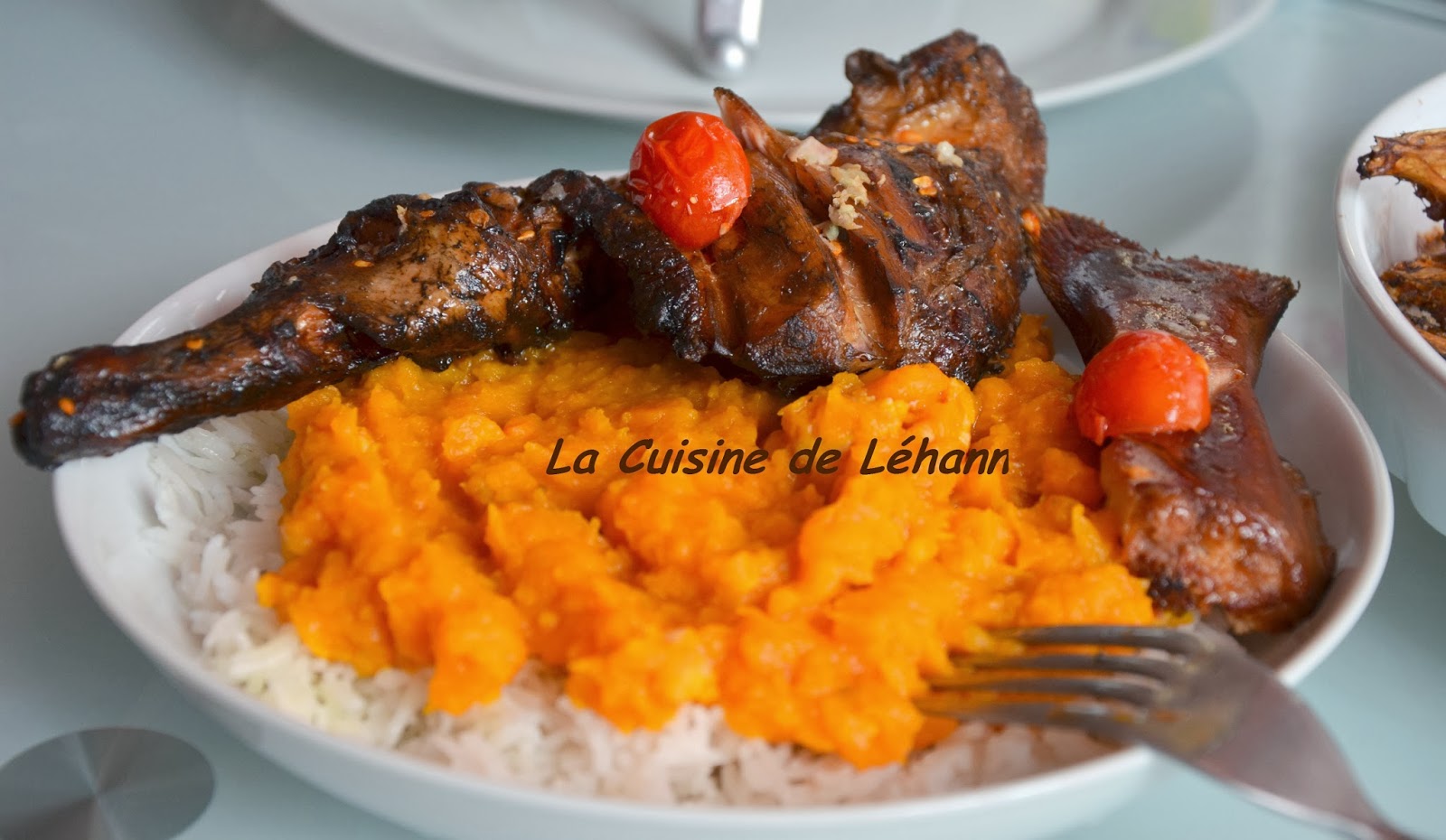 La Cuisine De Léhann: Giraumon accompagné d'un poulet et poisson boucané
