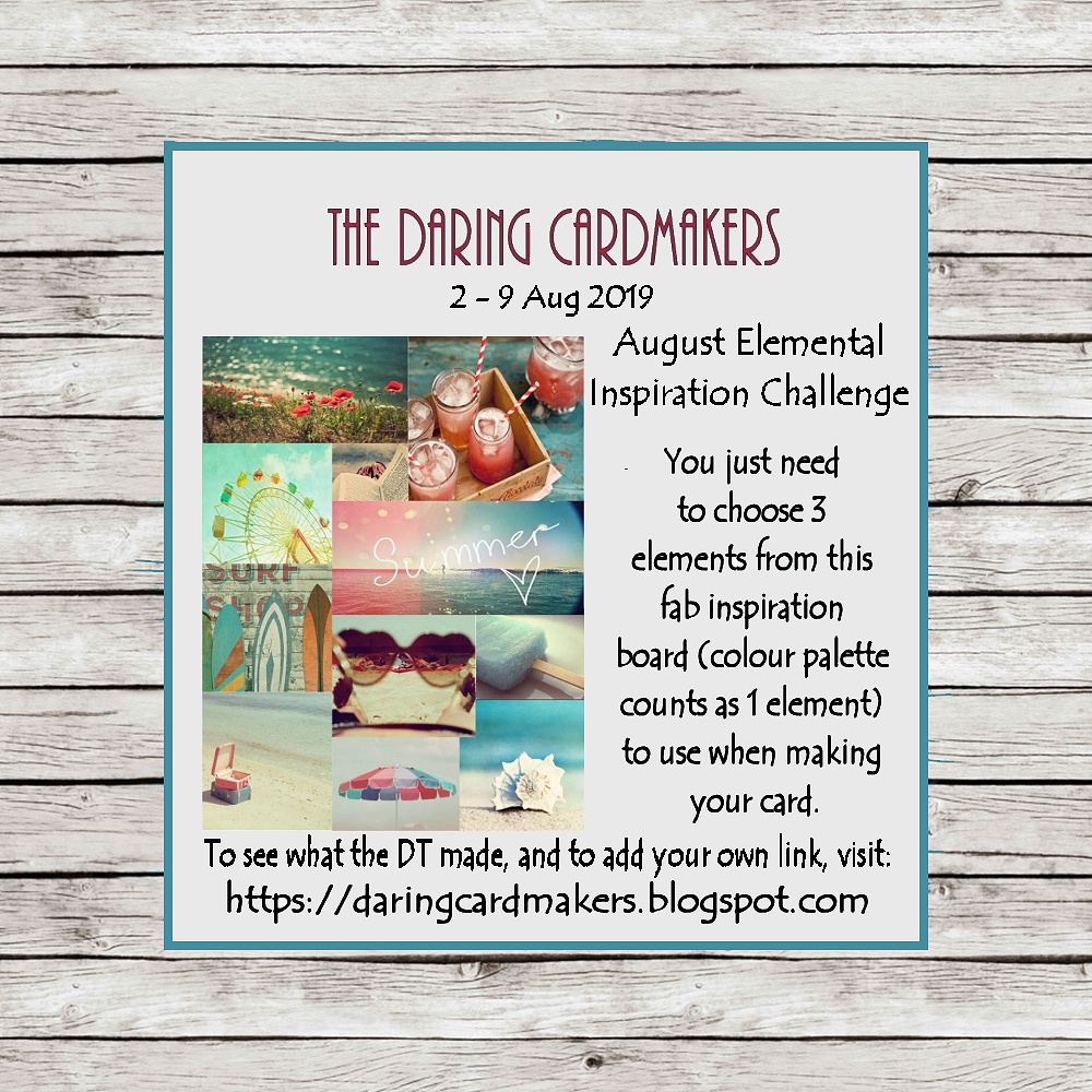 Daring Cardmakers: August's Elemental Inspiration Challenge