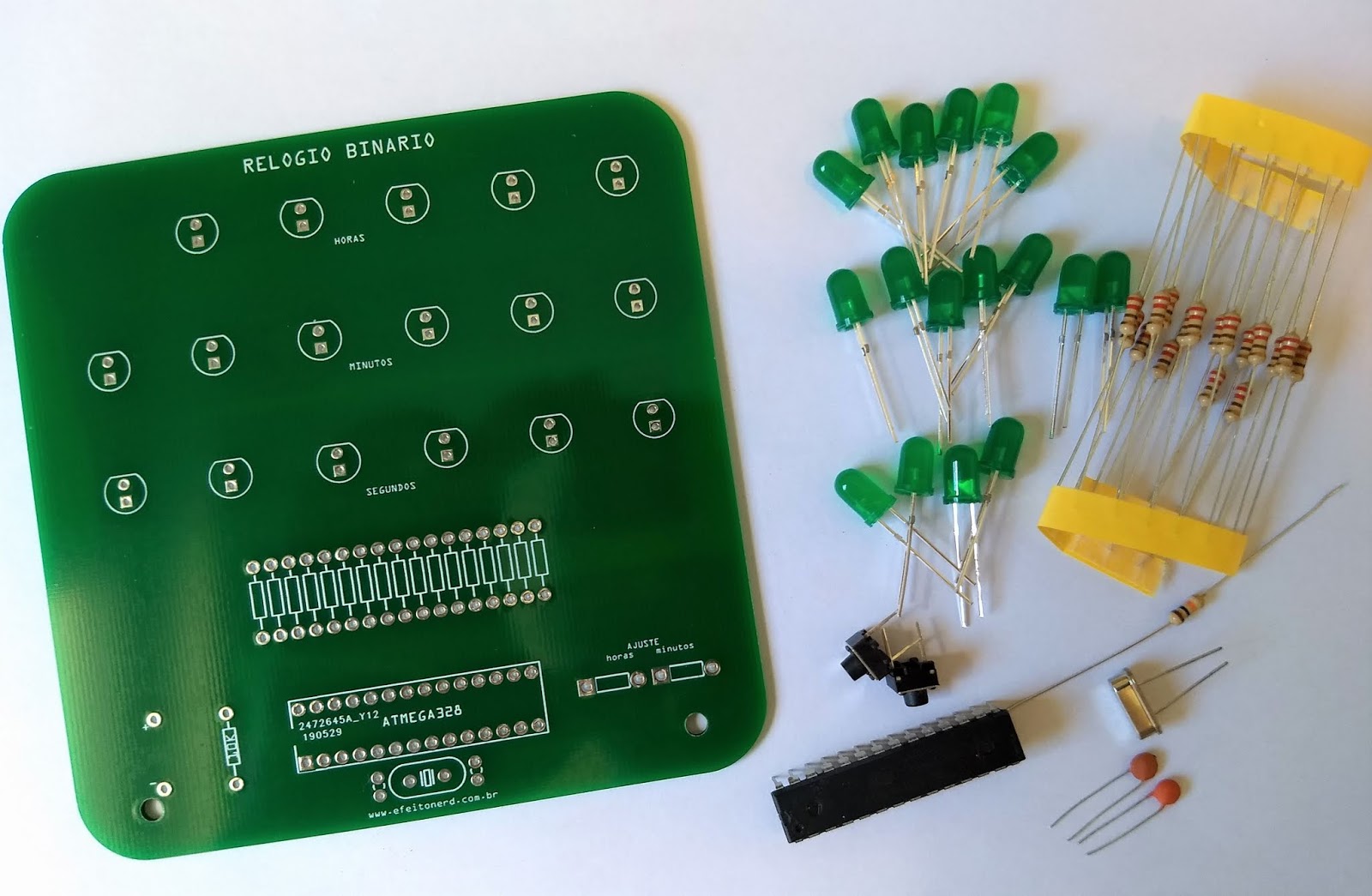 Efeitonerd Arduino Projetos Relógio Binário De Mesa