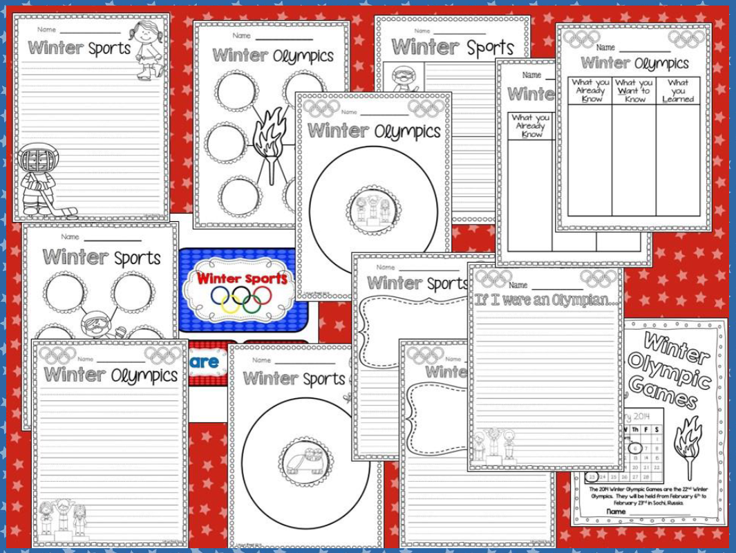 Winter Sports Read Alouds and Activities | Flying into First Grade ...